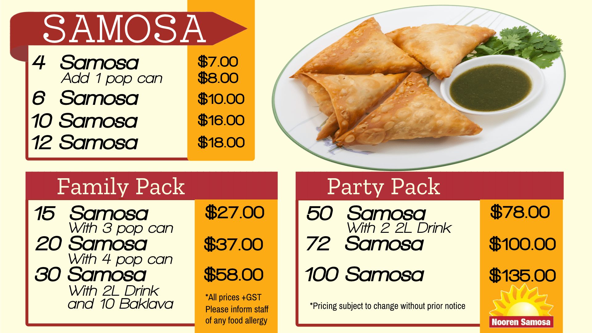 Calgary's Best Samosa - Nooren Samosa