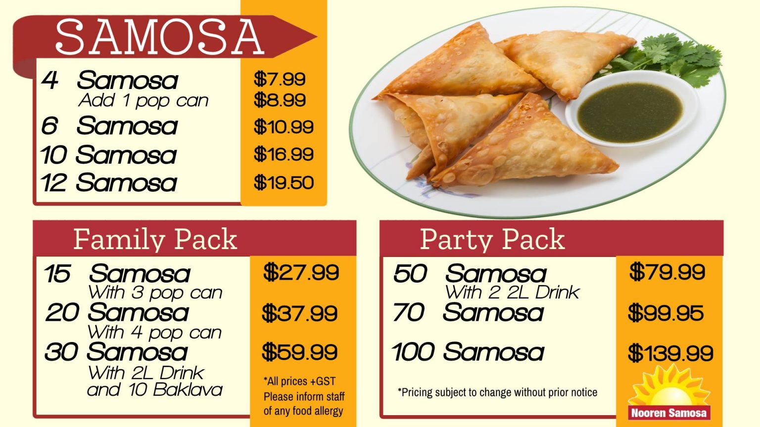 Calgary's Best Samosa - Nooren Samosa